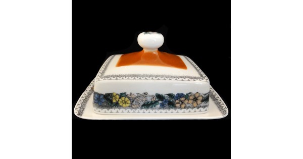 BURGUND by Goebel Covered Butter Dish Germany