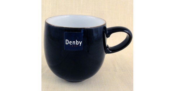Denby Jet Black Mug 3.25" tall