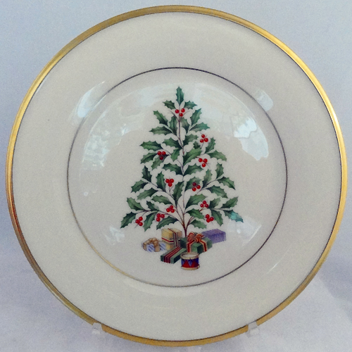Lenox Holiday Tree Accent Salad 8 inches diameter
