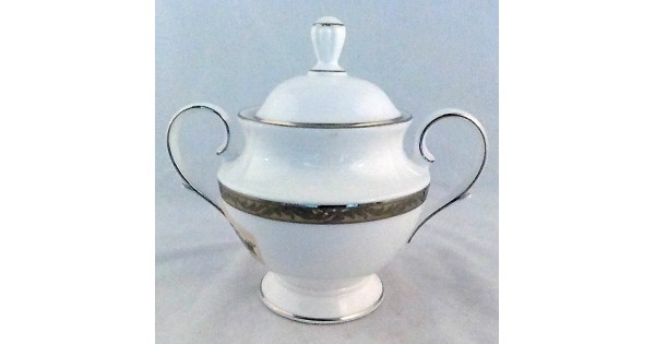 Lenox Landmark Platinum Covered Sugar 5.5 inches tall